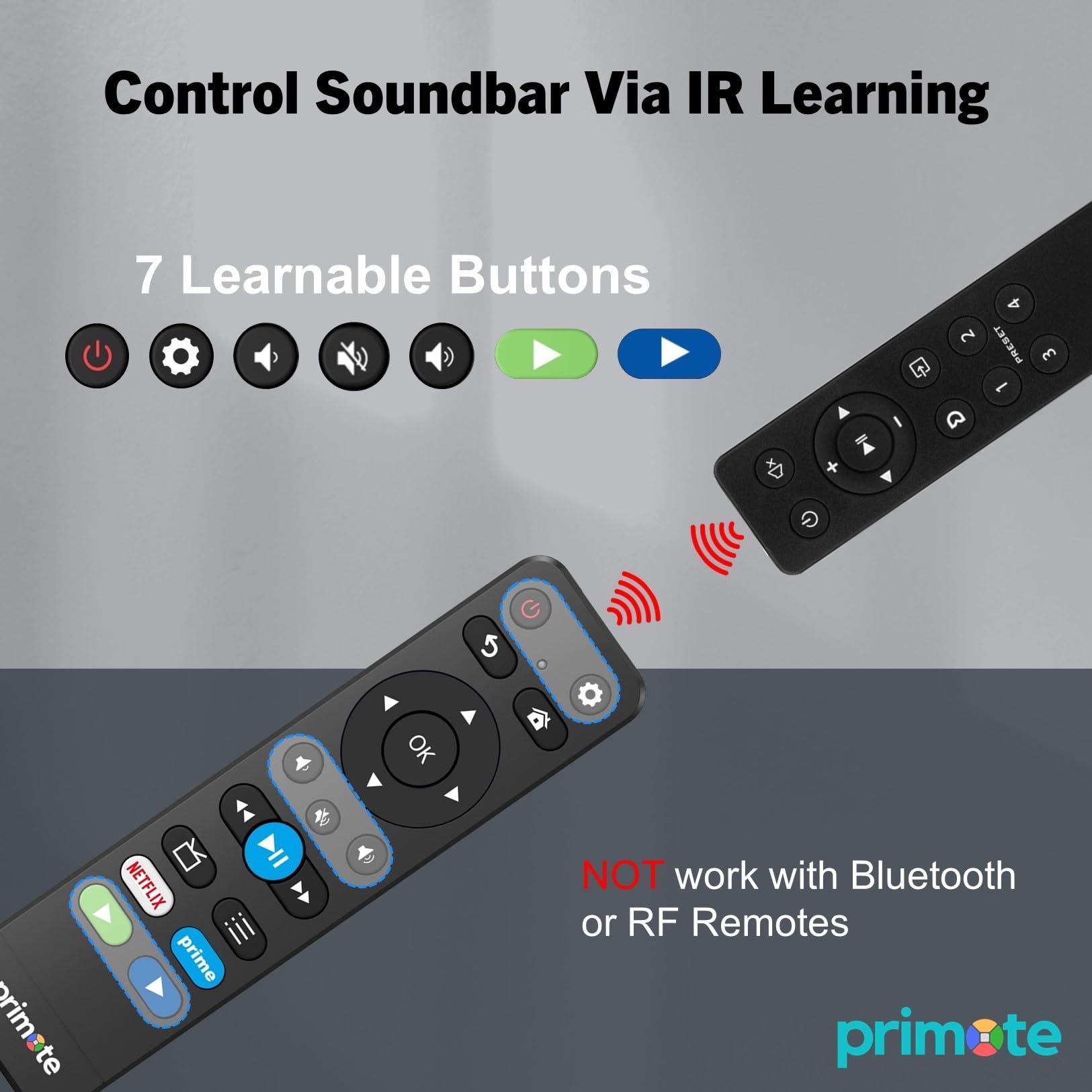 Primote Remote for Insignia/Toshiba Fire/Smart TV Edition (No Voice Search)