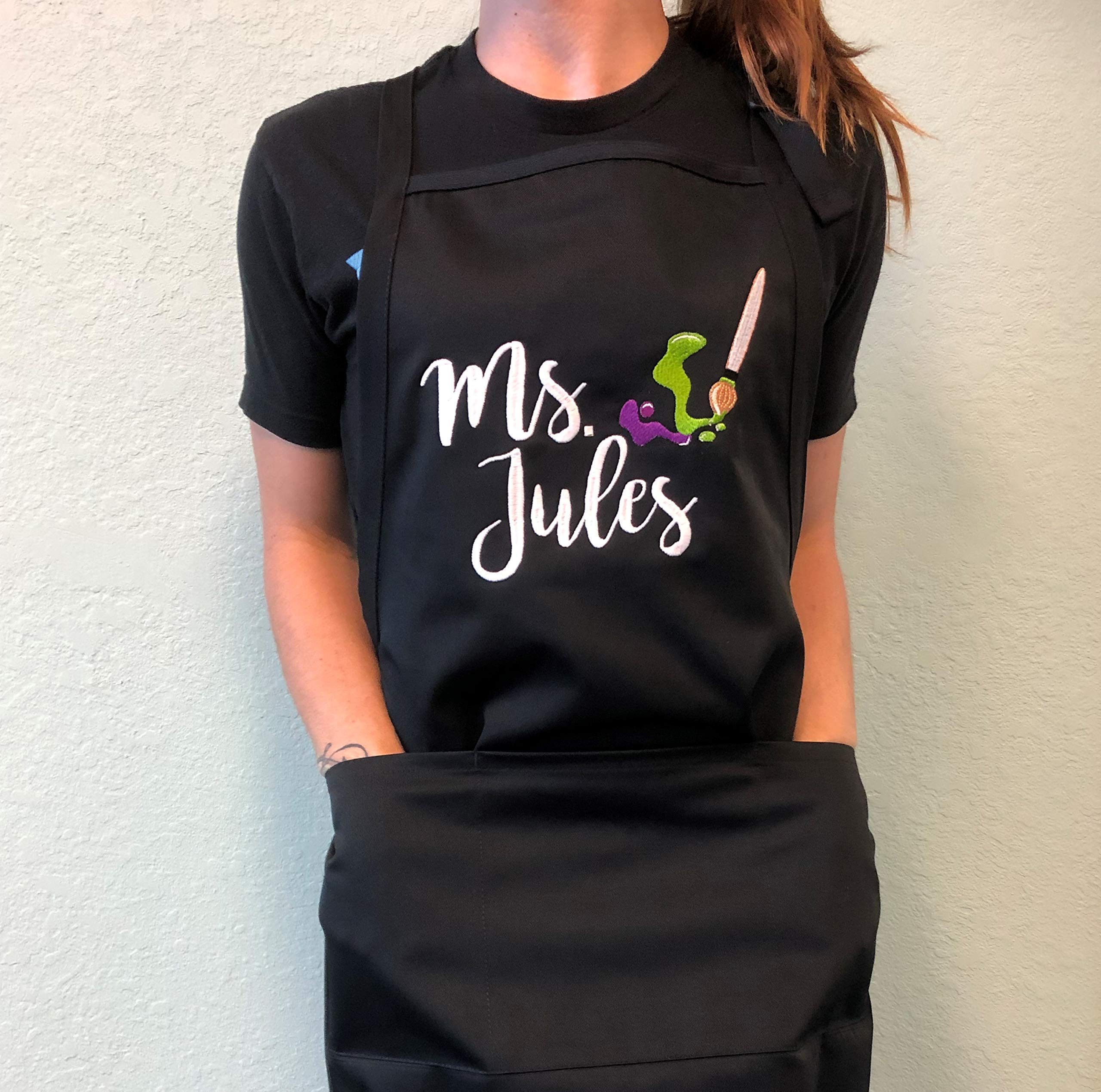 Unisex Personalized Art Teacher/Artist Embroidered Apron