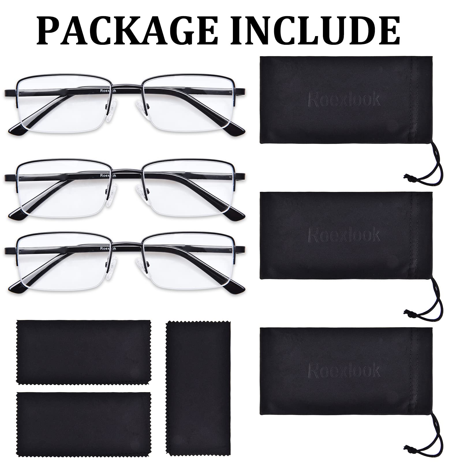 Roexlook Reading Glasses For Women & Men, Unisex Computer Glasses Blue Light Blocking Readers Glasses Fashion Eye Glasses Computer Reading Glasses