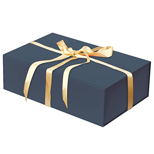 Luxury Large Gift Box 13.8"x9"x4.3" Storage Box Ribbon Magnetic Closure for Luxury Packaging Box for Mother's Day, Birthdays, Bridal Gifts,Weddings