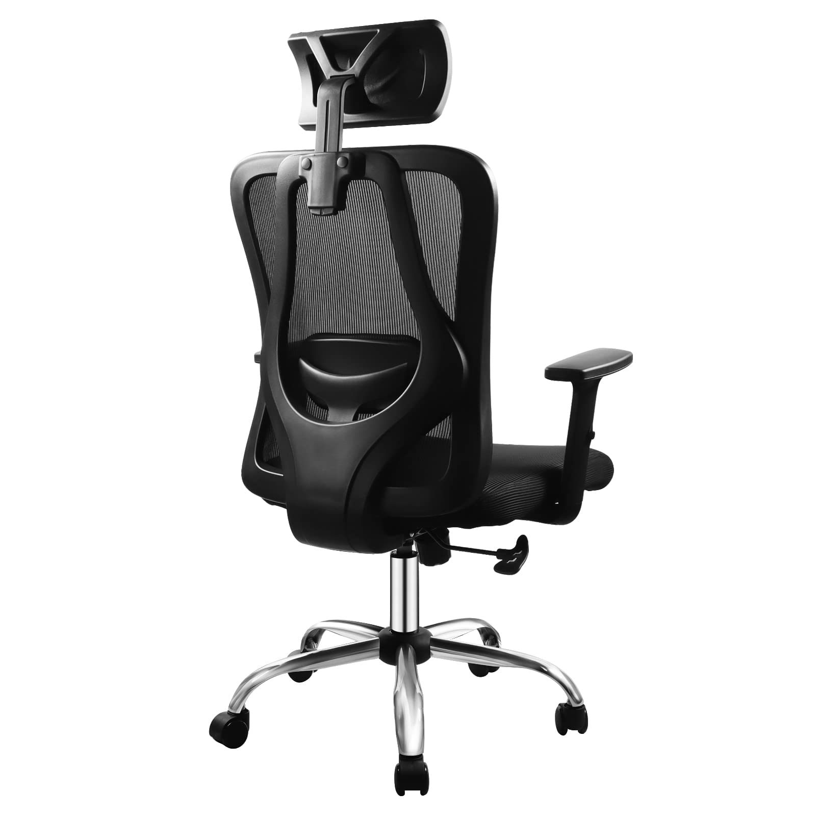 LYJFBD Ergonomic Office Chair Desk Chair with Adjustable Headrest and Armrest Computer Mesh Office Chair with Lumbar Support executive Swivel Chair for Home Office Study Game