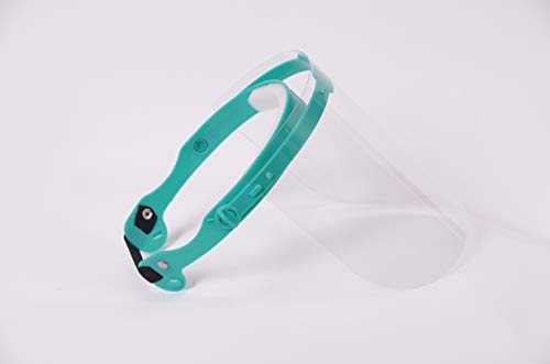MOOGCO Face Shield - Reusable Plastic Face Shield with Sponge Headband and Anti-Fog (1, TURQUOISE)