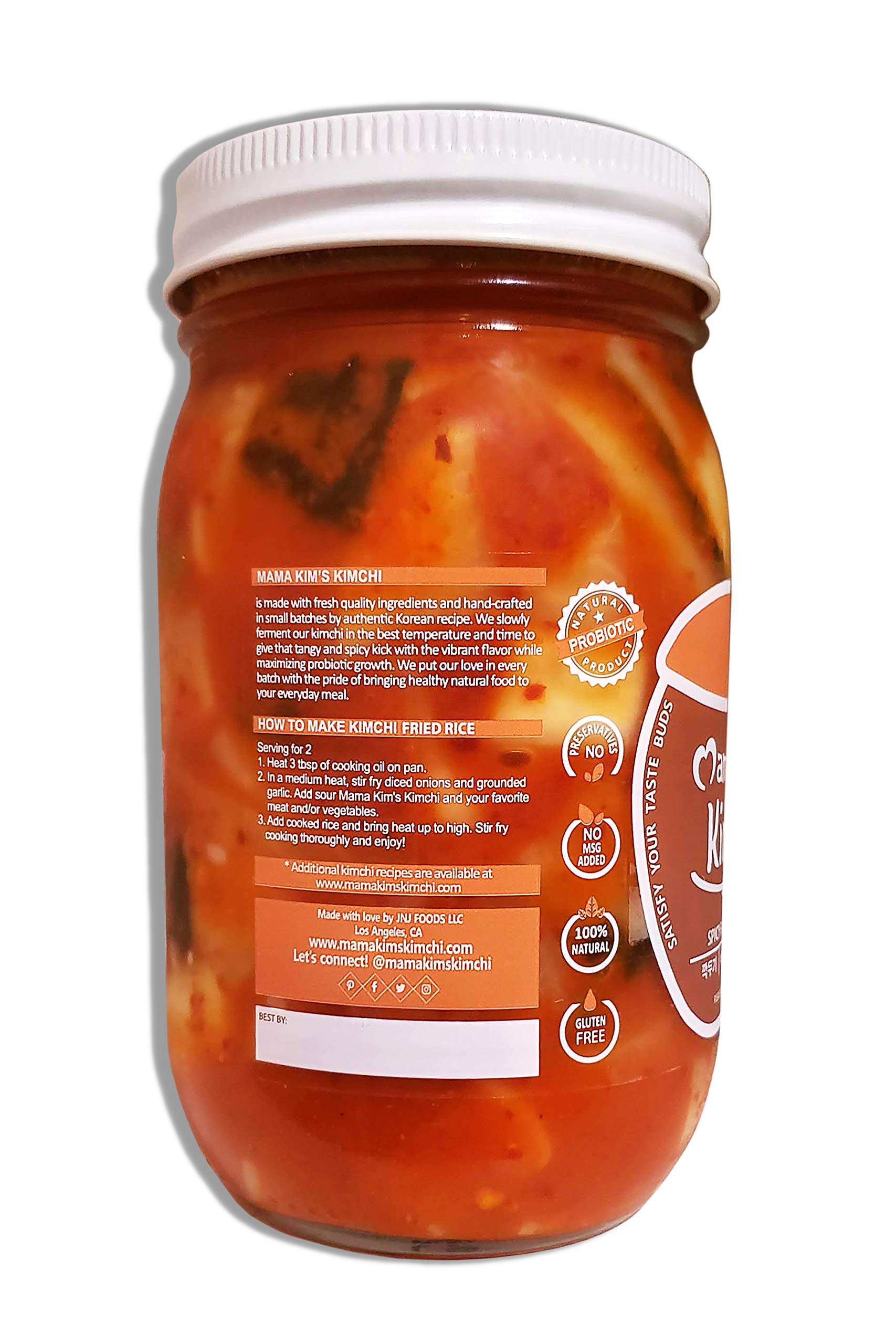 Mama Kim's Kimchi Products (Spicy Radish Kimchi, 3 x 16oz Jar)