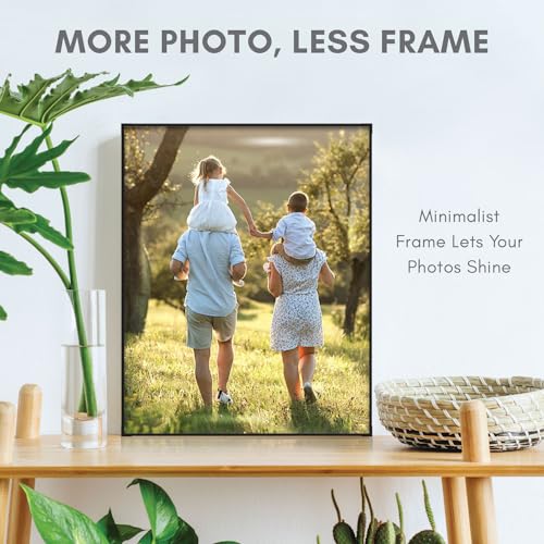 MANTELLO ESSENTIALS 8x10 Picture Frame, 8x10 Frame - Set of 6 - Black Frames 8x10, Picture Frames for Wall and Tabletop