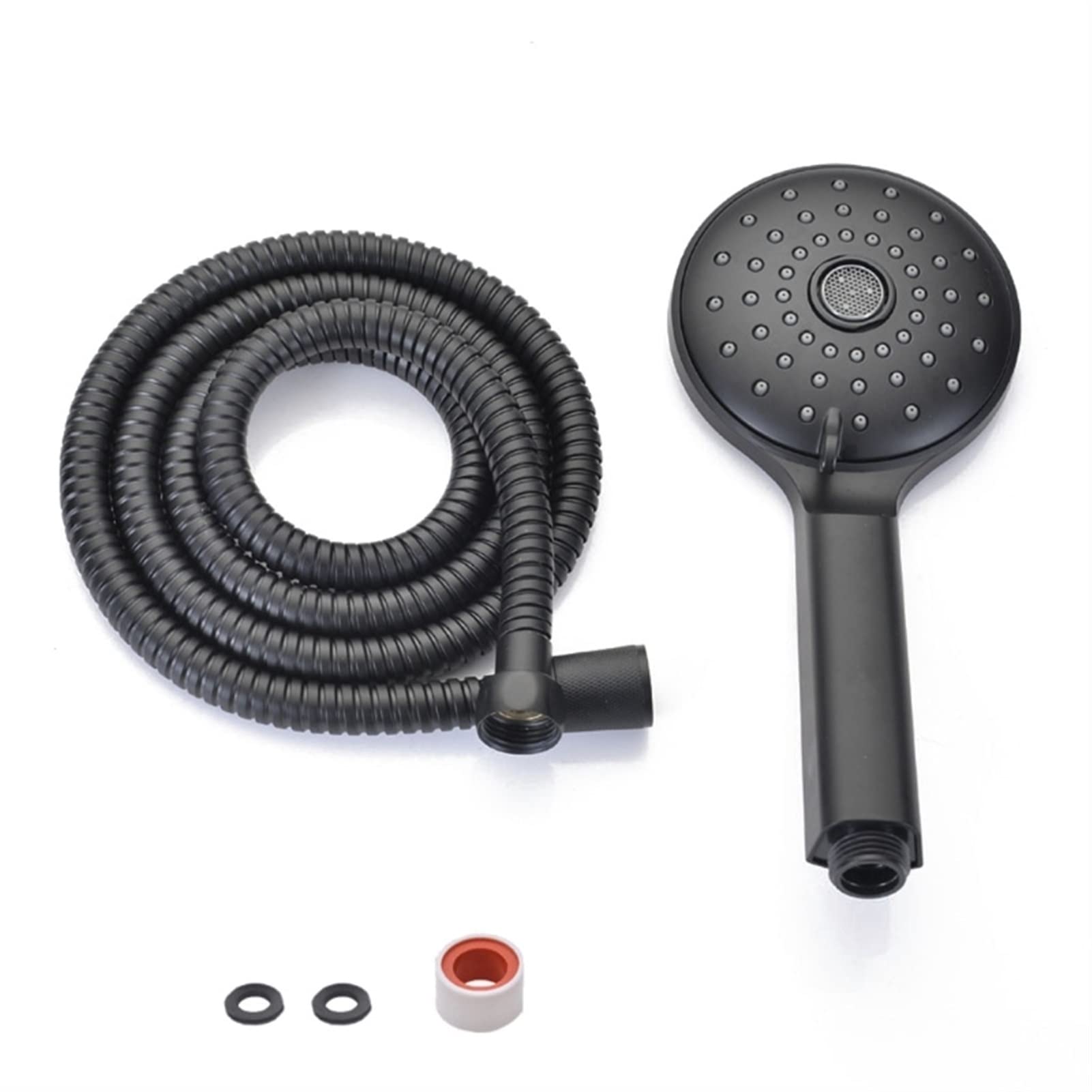 Metal Bathroom Hand Held Black Shower Head With Long Hose High Pressure Massage Hand Held Shower Head Kit shower head