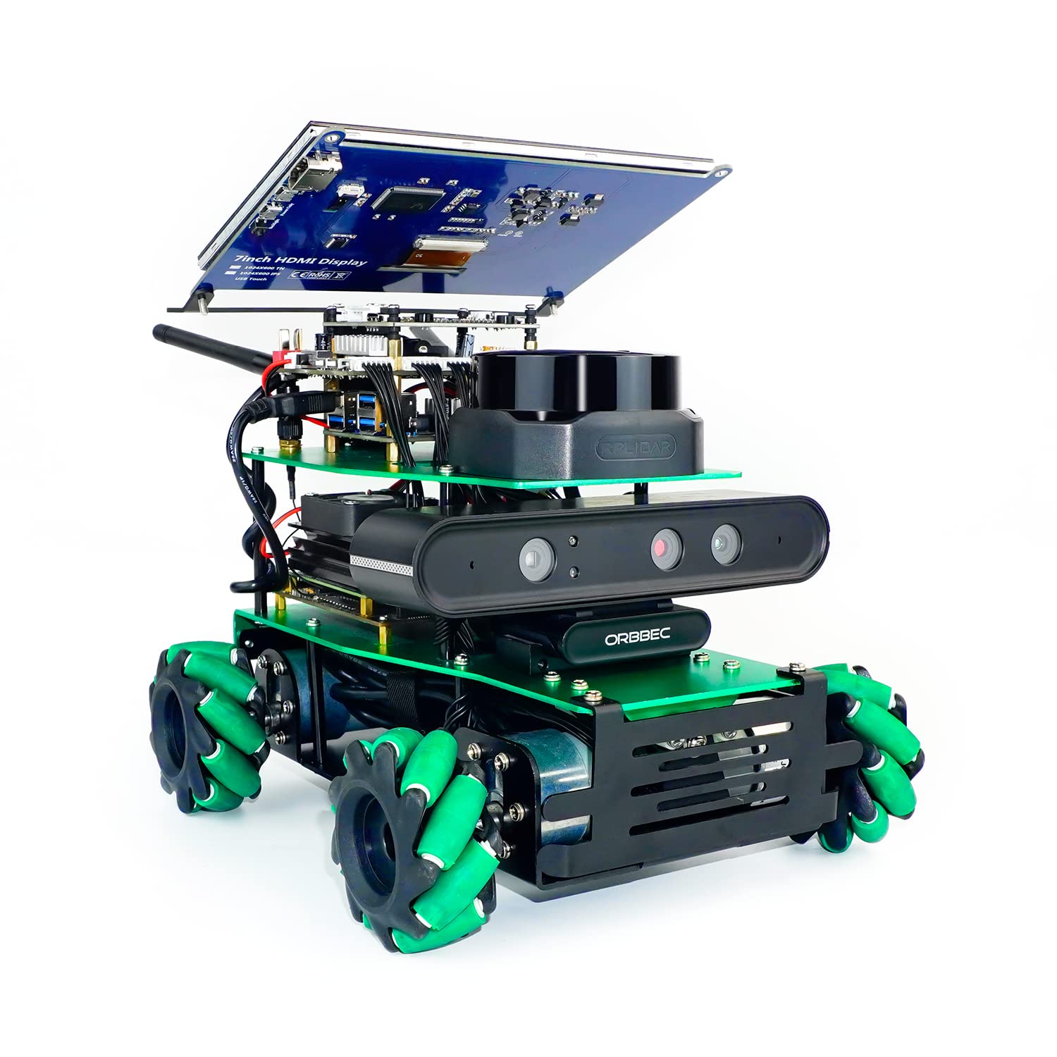 Yahboom ROS Robotic Kit Voice Interactive Control ORBSLAM2+Octomap Mapping for Jetson Nano Xavier NX（Xavier NX Ultimate Ver-with Jetson Xavier NX）
