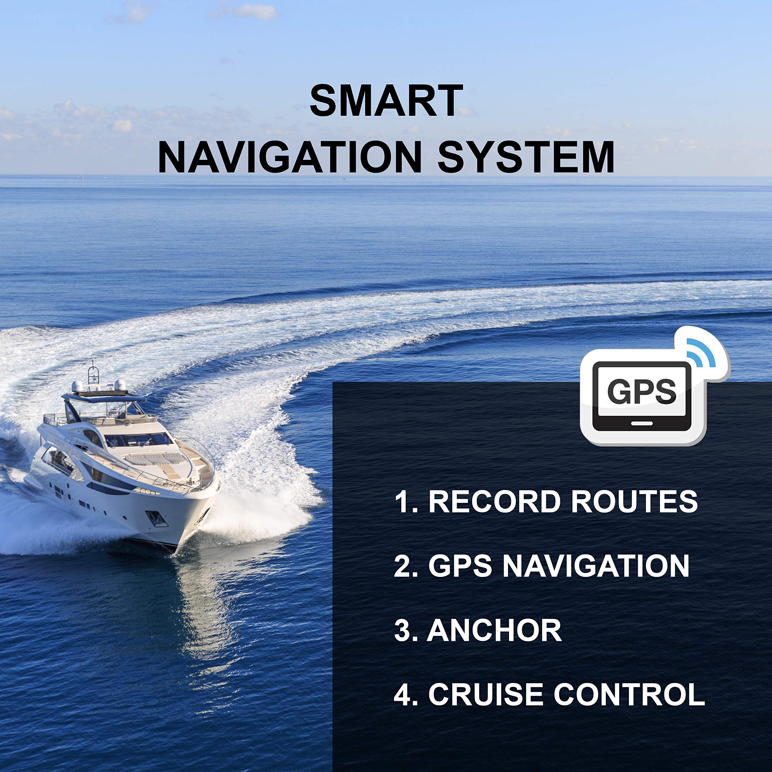 PARKHO HASWING Electric Trolling Motor β 12V 48" 55lbs Cayman GPS Anchor Control Shaft Bow Mount Fishing Boat Saltwater Freshwater with Wireless Remote Quick Release Bracket Foot Controller