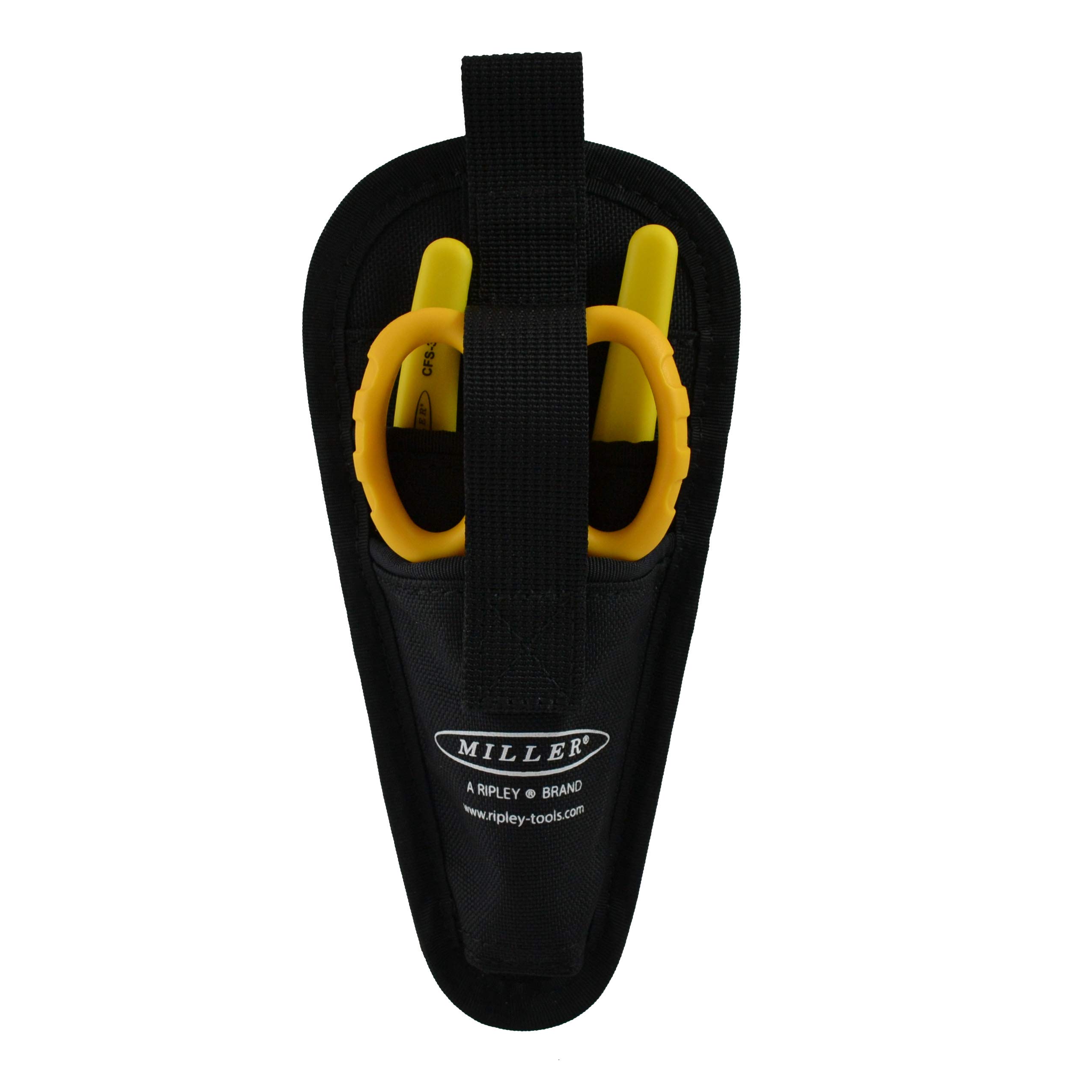 Miller MA01-7001 Kit, CFS-3 3-Hole Fiber Optic Cable Stripping Tool and KS-1 Kevlar Scissors, Easily Portable Tool Set with Belt Clip Pouch for Professional Electricians, Technicians, and Installers