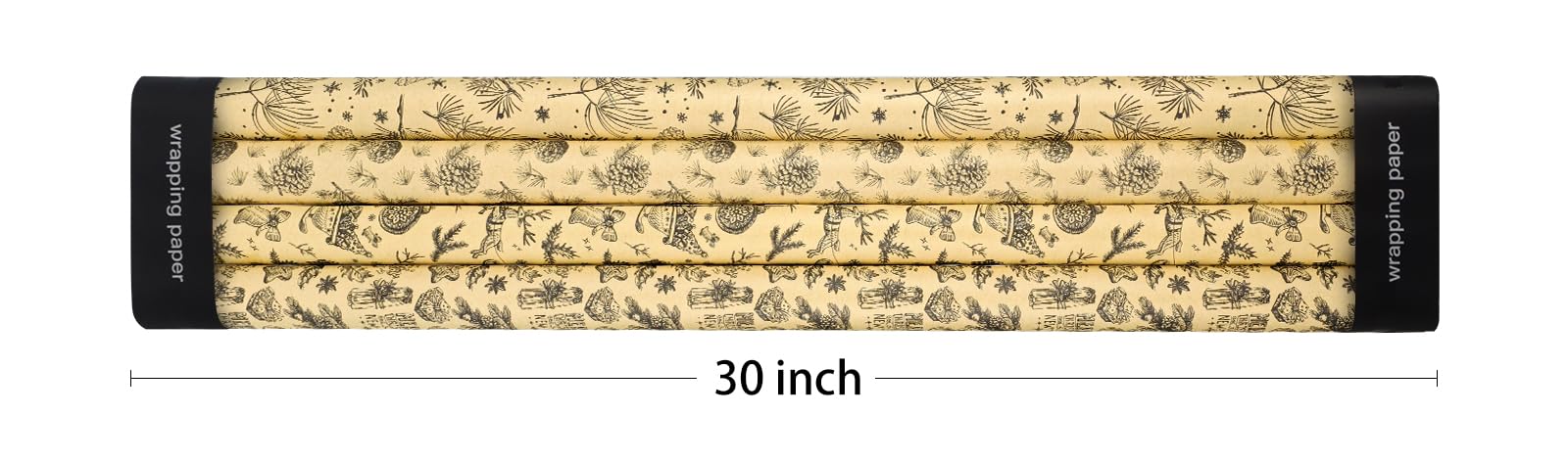 LDGOOAEL Mini Short Small Christmas Wrapping Paper Roll with Cut Lines on Reverse (17" X 120" Per Roll) - Red Gift Wrap with Santa&Snowflake&Plaid Design for Holiday, Birthday,Wedding
