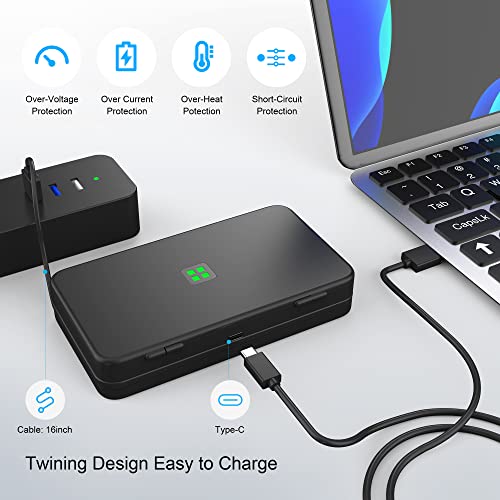 pojifi Rechargeable Controller Battery Pack for Xbox One/Xbox Series X|S, 4 X 2600mAh Batteries with Fast Charger Station for Xbox One S/Xbox One X/Xbox One Elite Wireless Controller