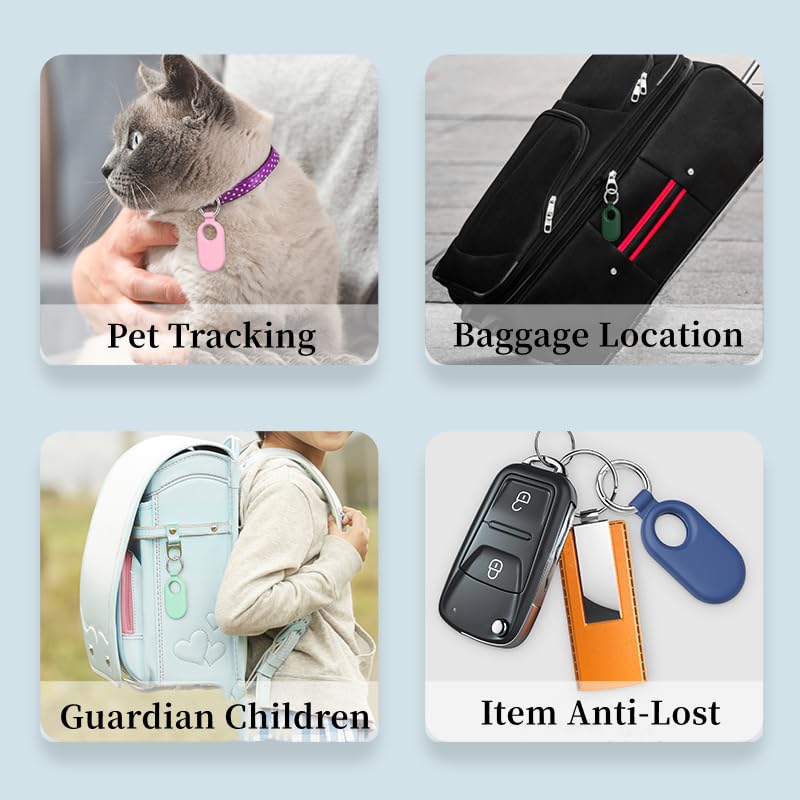 LDSXAY Compatible with Samsung Galaxy SmartTag2 Case, Scratch Resistant Silicone Protective Skin Cover for Galaxy SmartTag2 Case with Key Ring, Soft Touch (Brown)