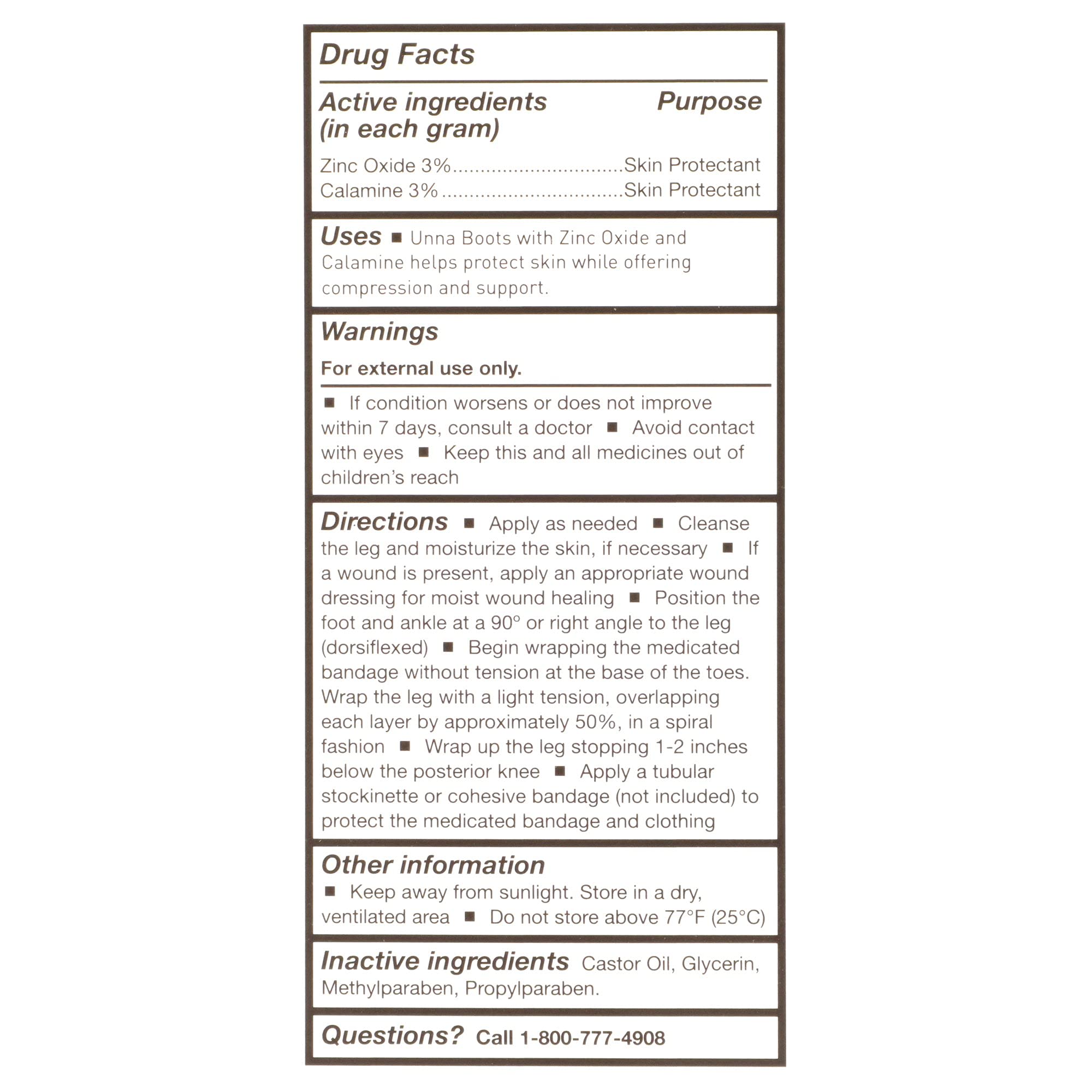 McKesson 2068 Unna Boot with Zinc Oxide and Calamine, Non-Sterile, 3" Width, 10 Yards Length, Pack of 12