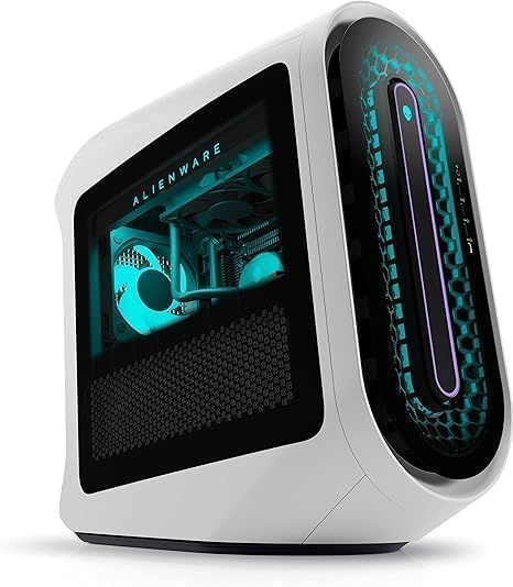 NEWDell Alien.Ware Aurora R15 Gaming Desktop 13th Gen Intel i9 13900KF 24-Core 64GB RAM 2TB SSD GeForce RTX 4090 Wi-Fi 6 Win 11 1350W PSU Liquid Cooling 【White Clear Side Panel 】