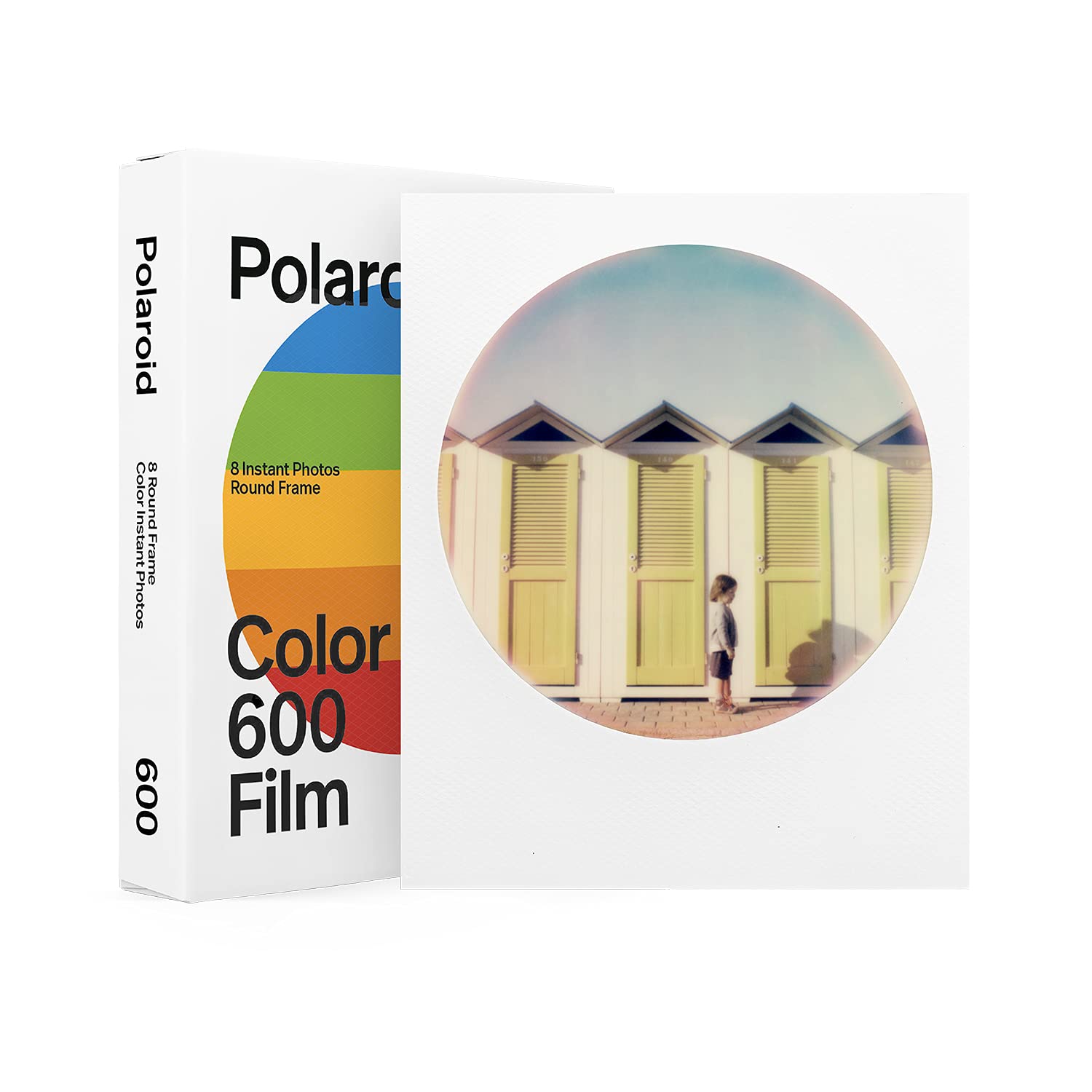 Polaroid Color Film for 600 - Round Frame 8 Photos (6021) + Grey Album Holds 32 Photos