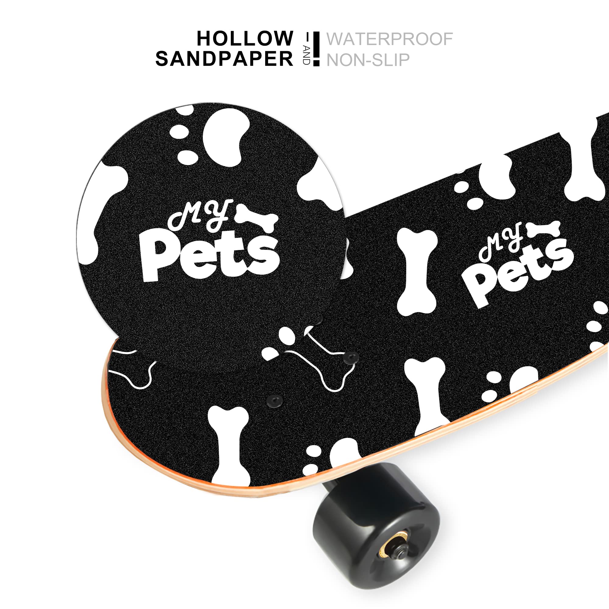 LOSENKA Pet Skateboard Complete Designed for Dogs and Pets (Border Collie)