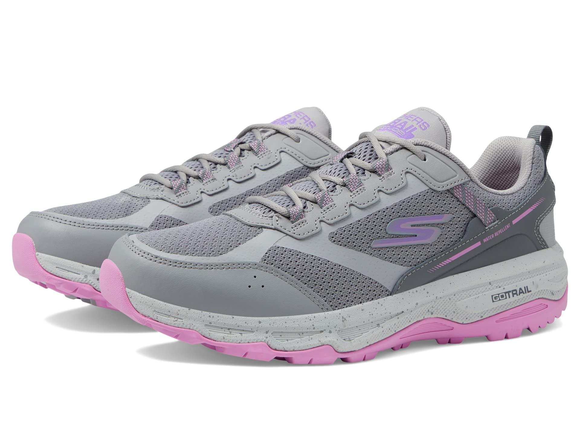 Skechers Women's GO Run Trail Altitude-Ridgeback Hiking Shoe, Gray/Pink, 8