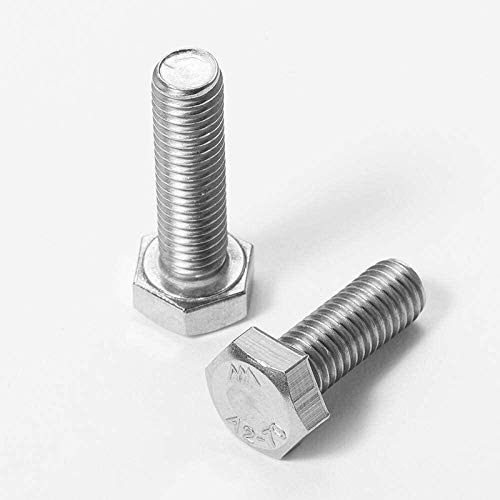 YIWANGO 4mm Outer Hexagon Bolt 304 Stainless Steel Hexagonal Screw DIN933 Bolt Fastening Parts (Size : M4*10 [10 Tablets])