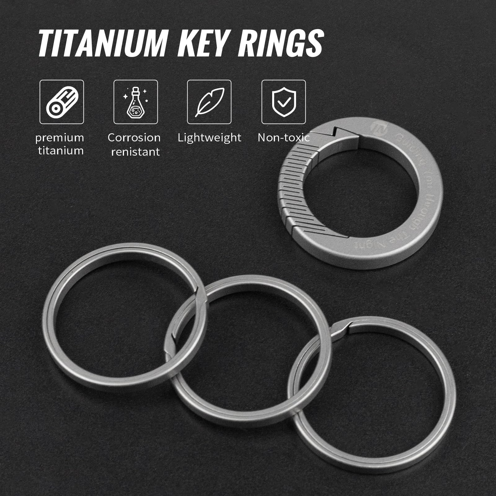 ThruNite Titanium Quick Release Keychain, Detachable Key Chains Men, Car Key Chain, Pull Apart Key Rings for Men and Women