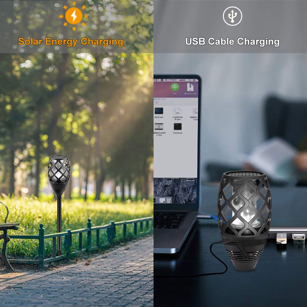 Maxsolve Solar Powered Speaker with Torches Light for Home and Garden During Christmas and New Year Waterproof