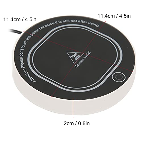Smart Coffee Cup Warmer Black Coffee Mug Warmer for Desk with Heating Function for Cocoa Tea Milk Water(US Plug 110V)