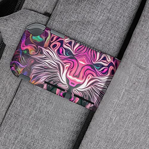 Tiger Head with Creative Abstract Element Decal Stickers Cover Set Full Wrap Skin for Switch Protection Faceplate Sticker for Switch