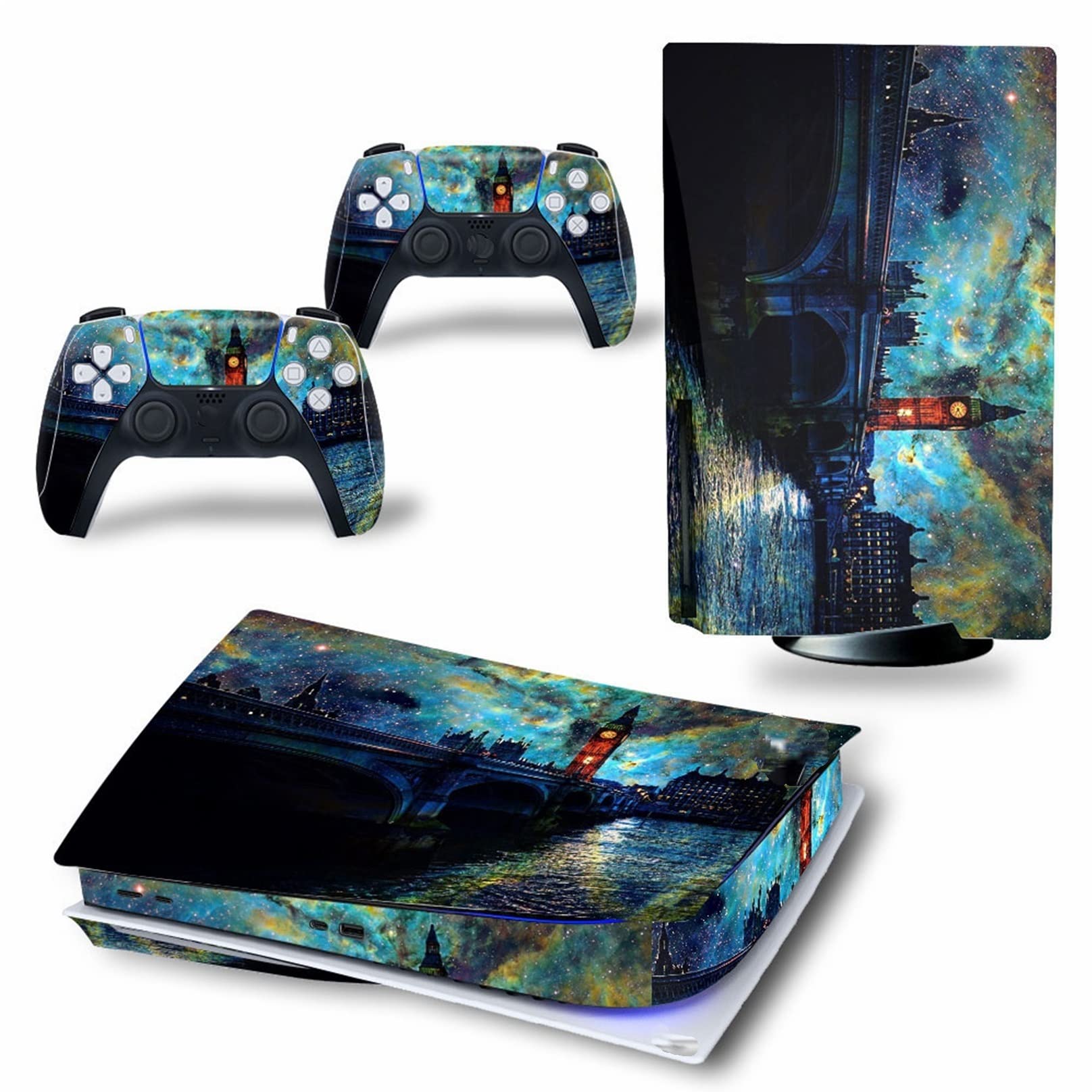 WREXIL LEEWEE for PS5 Skin Disc Edition & Digital Edition Console and Controller Vinyl Cover Skins Wraps Scratch Resistant, Compatible 10770 No Foaming (Size : Digital Edition)