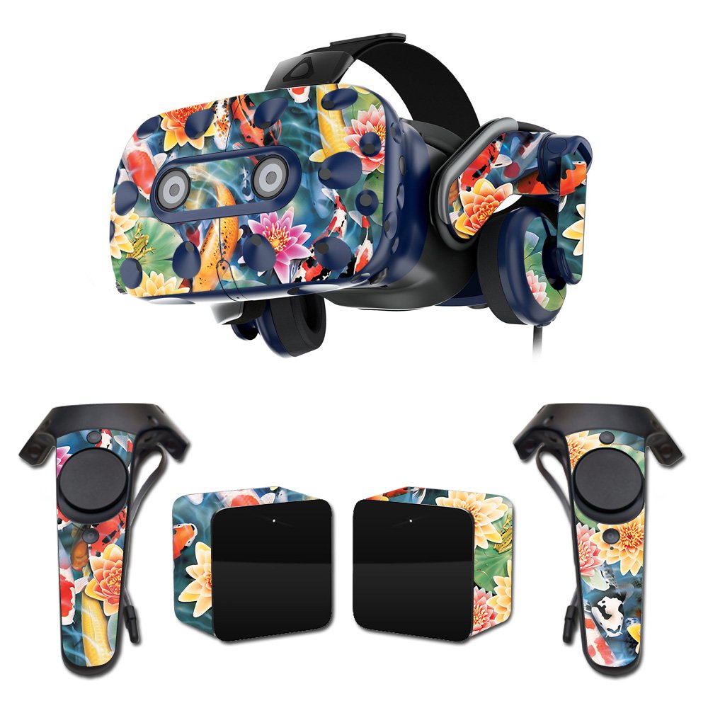 MightySkins Skin Compatible with HTC Vive Pro VR Headset - Koi Pond | Protective, Durable, and Unique Vinyl Decal wrap Cover | Easy to Apply, Remove, and Change Styles | Made in The USA