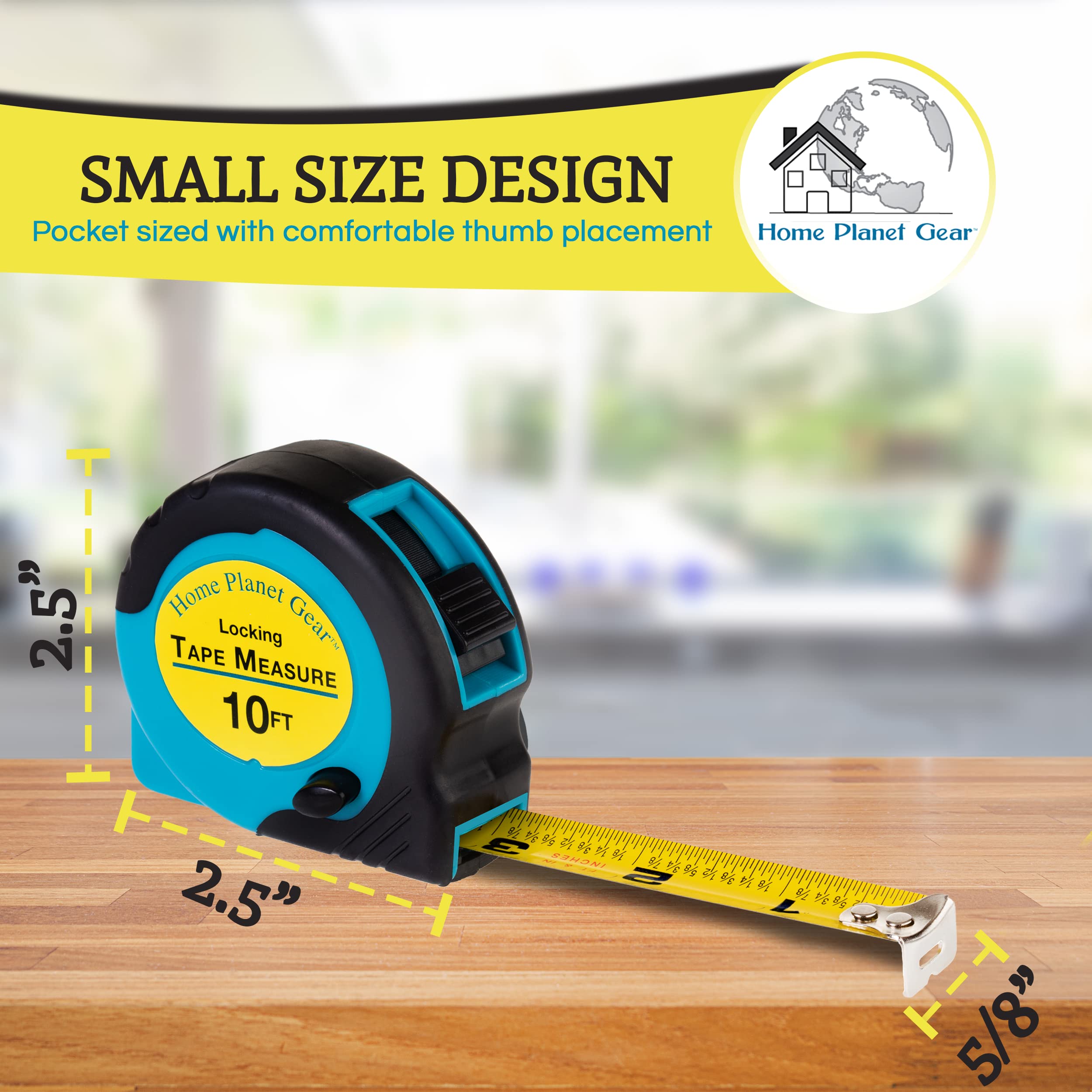 Where's My Tape Measure? 10ft Tape Measures Retractable โ 3 Pack Small Measuring Tapes โ Retractable, Fractions, Easy to Read and Easy to Find!