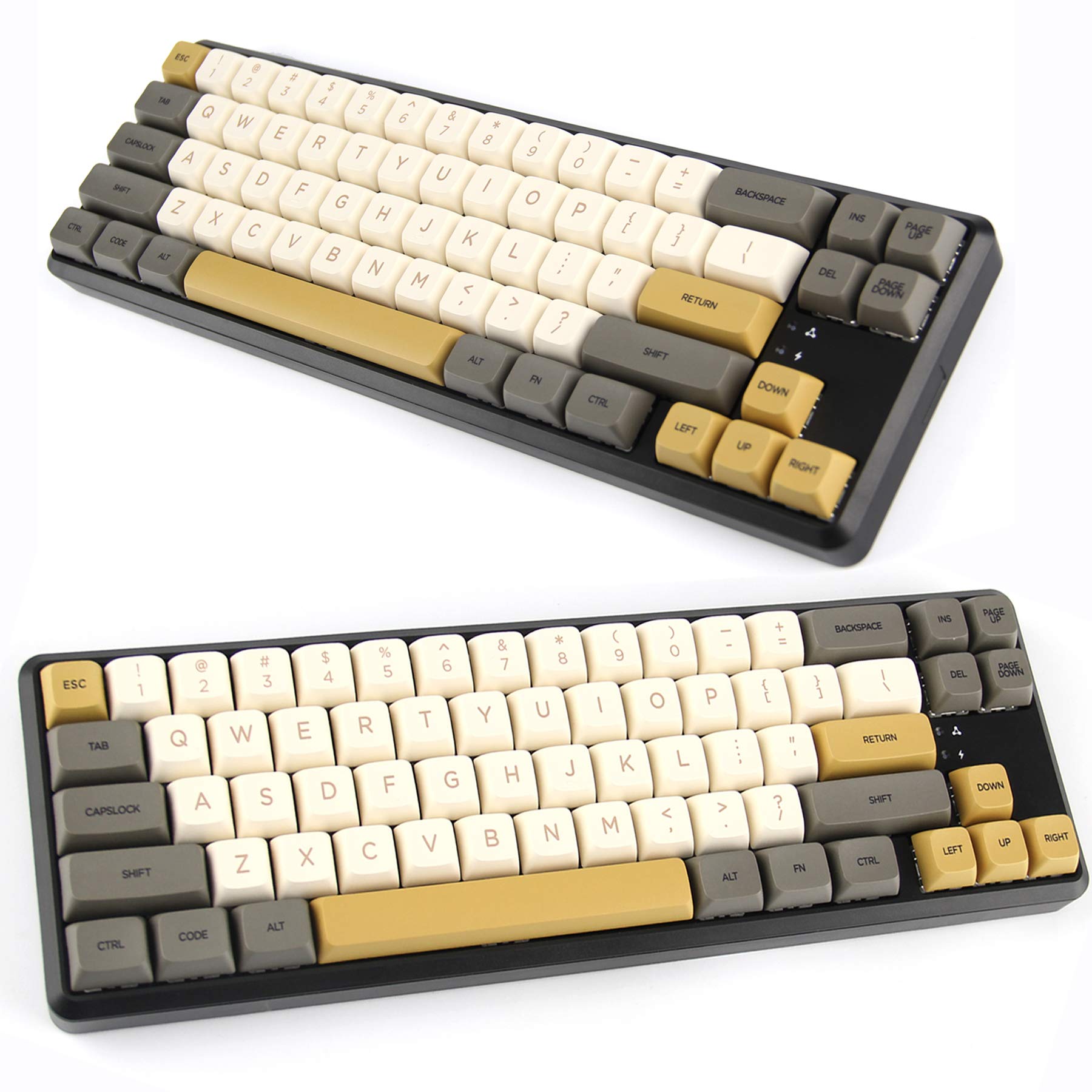 PBT XDA Profile 138 Keys Keycaps Dye Sublimation ANSI & ISO Layout Glitter Theme Keycaps for Mechanical Gaming Keyboard Cherry MX Switches (MelGeek)