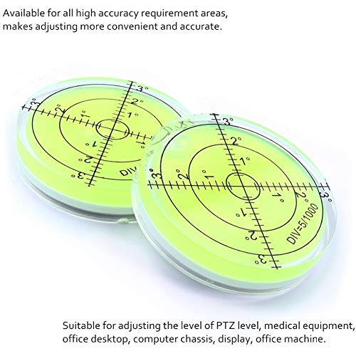 XMLEI Convenient and lighterCircular Bubble Level Spirit l Measuring Instruments Tool Universal Protractor Tool (60X12mm)