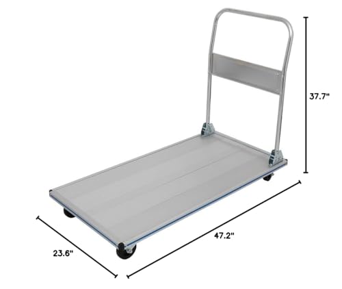 XYYSSM,Push Cart Moving Platform Hand Truck, Foldable for Easy Storage and 360 Degree Swivel Wheels with 700lb Weight Capacity