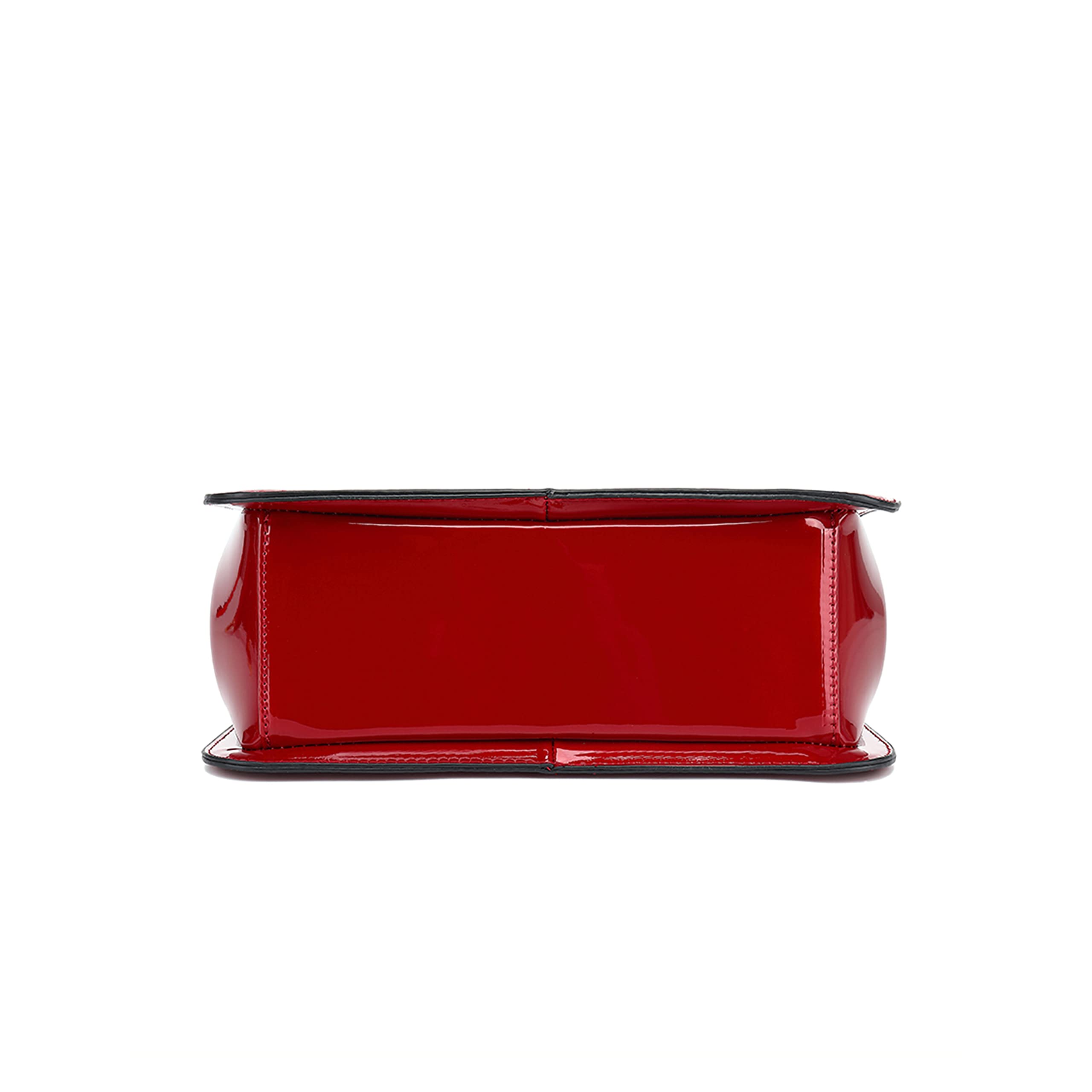 Style Strategy red purses patent leather Satchel handbags for women Top Handle with push button Shoulder bags crossbody for women