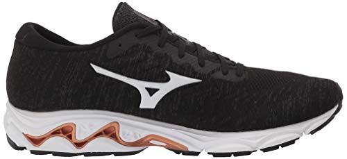 Mizuno mens Inspire 16 Waveknit Running Shoe, Black/White, 10.5 US