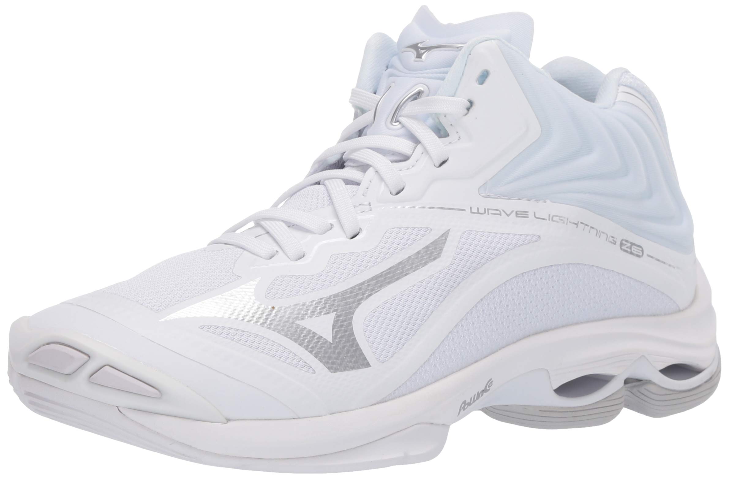 Mizuno Wave Lightning Z6 Mid Womens Volleyball Shoe, White, 11