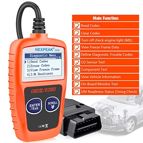NEXPEAK Enahcned & Portable OBD2 Scanner NX501 Supports Battery Monitoring and Upgrade Online
