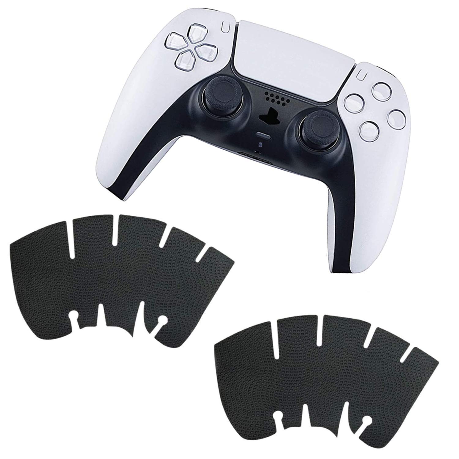 PS5 Console Anti-Skid Stickers Sweat-Absorbent Controller Grip for Playstation 5 Controller, Professional Textured Soft Rubber Pads Handle Grips for DualSense PS5 Controllers (Black)