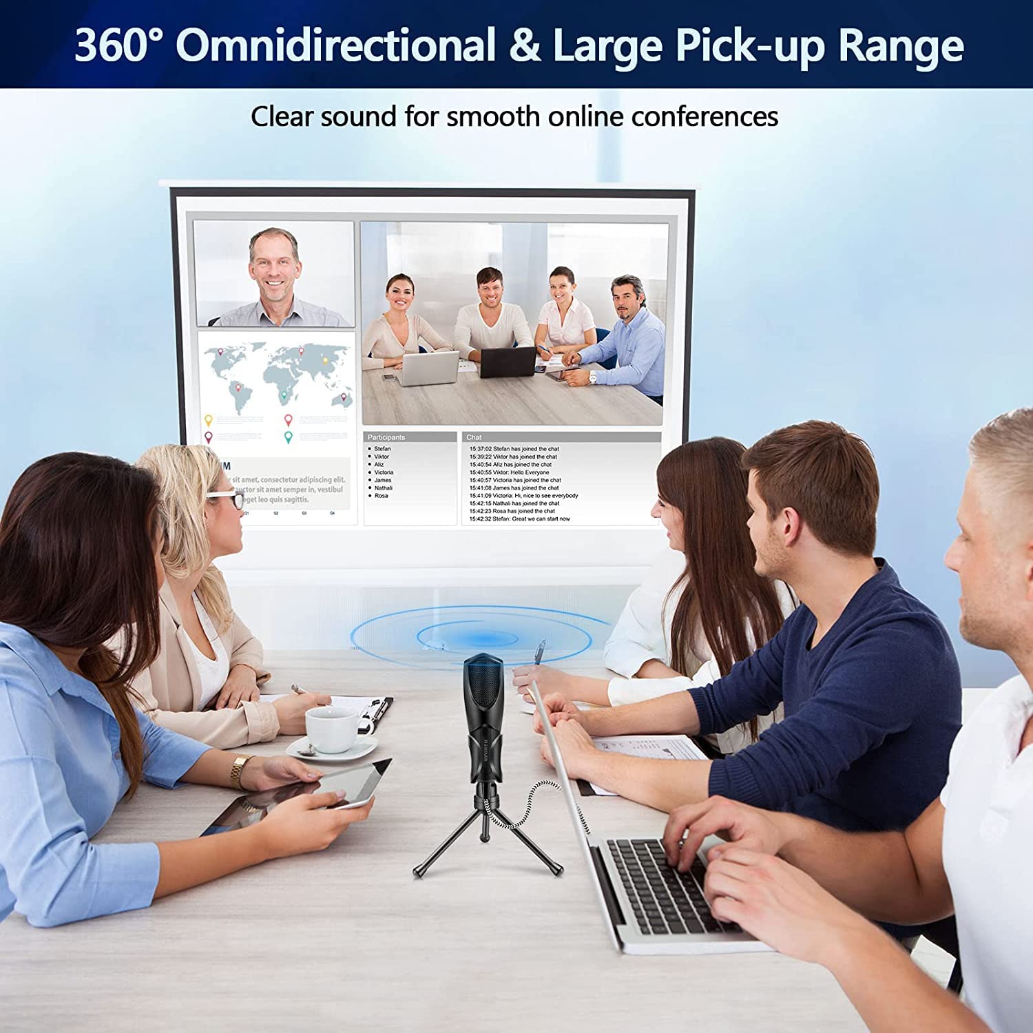 SAROOD USB Microphone, Computer Microphone Recording Condenser Microphone with Tripod Stand for Mac & Windows Voice Recording, Gaming, Live Streaming YouTube Videosā¦