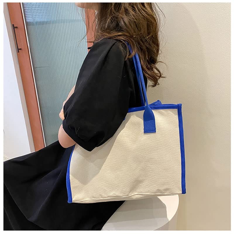 Thick Simple Casual Bag Shopping Bag Large Capacity Shoulder Bag Ladies Casual Canvas Shopping Tote Bag