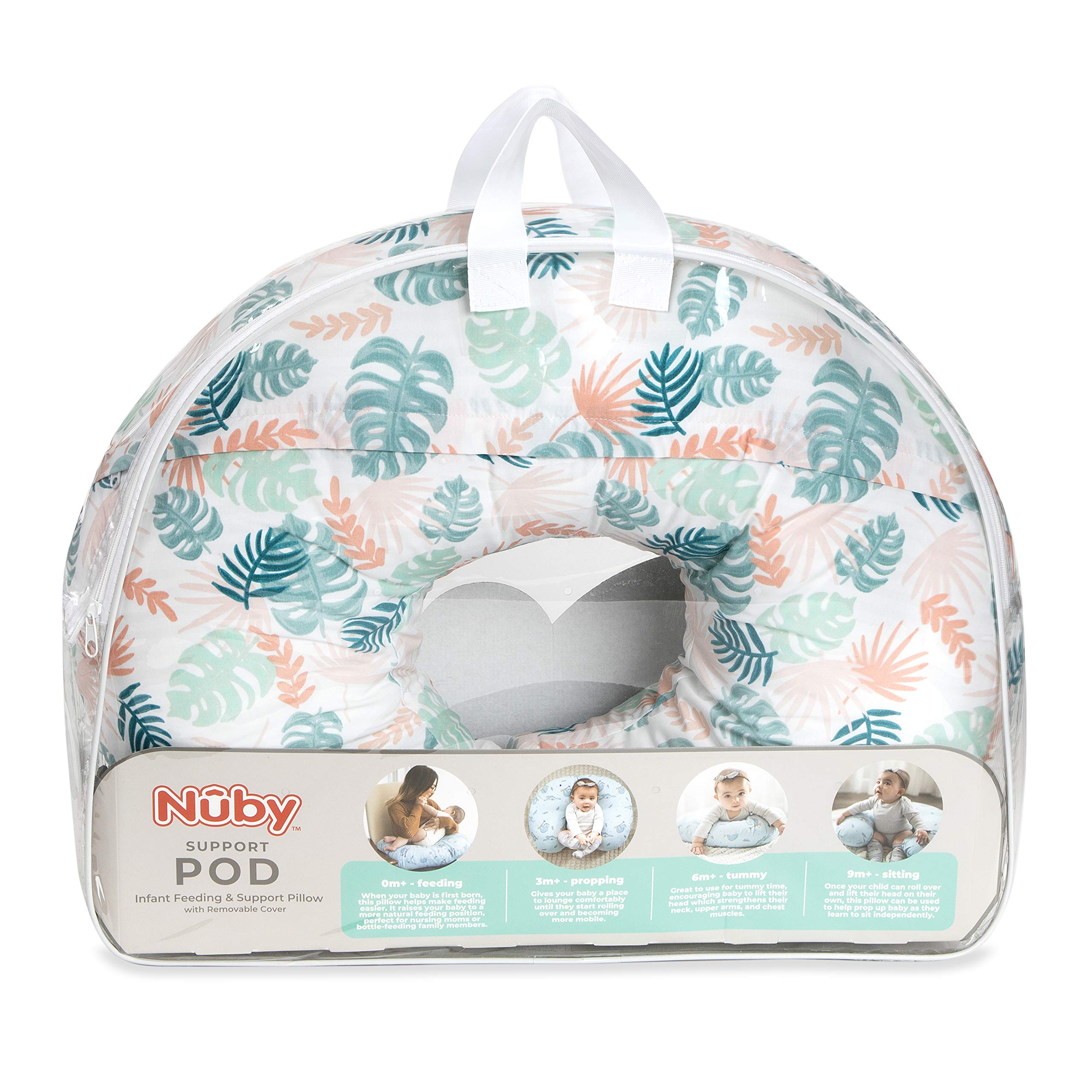 Nuby Support Pod Infant Breastfeeding Support Pillow by Dr. Talbot's, Tropical Print