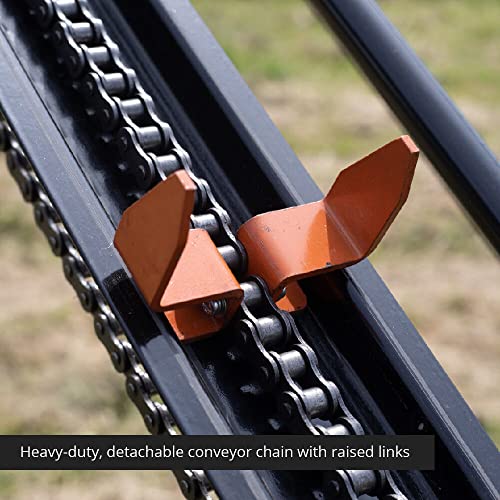 Titan Attachments Chain Drive 16ft Square Hay Bale Elevator Base Unit with 3/4 HP Motor, Black, Hay Harvesting Agricultural Equipment