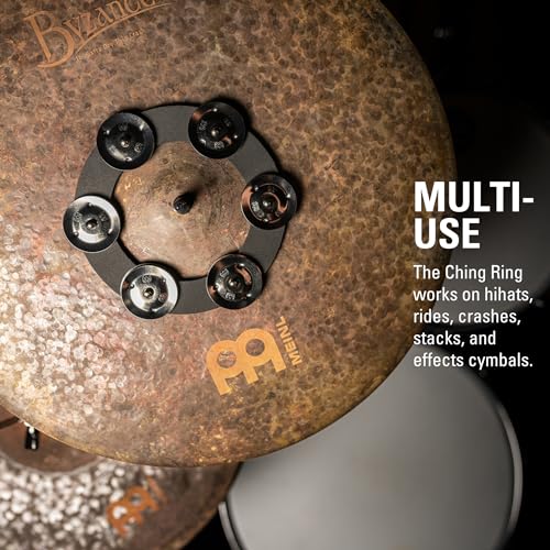 Meinl Cymbals Soft Ching Ring Tambourine Jingle Effect — NOT Made in China — for Hihats, Crashes, Rides and Stacks (SCRING)