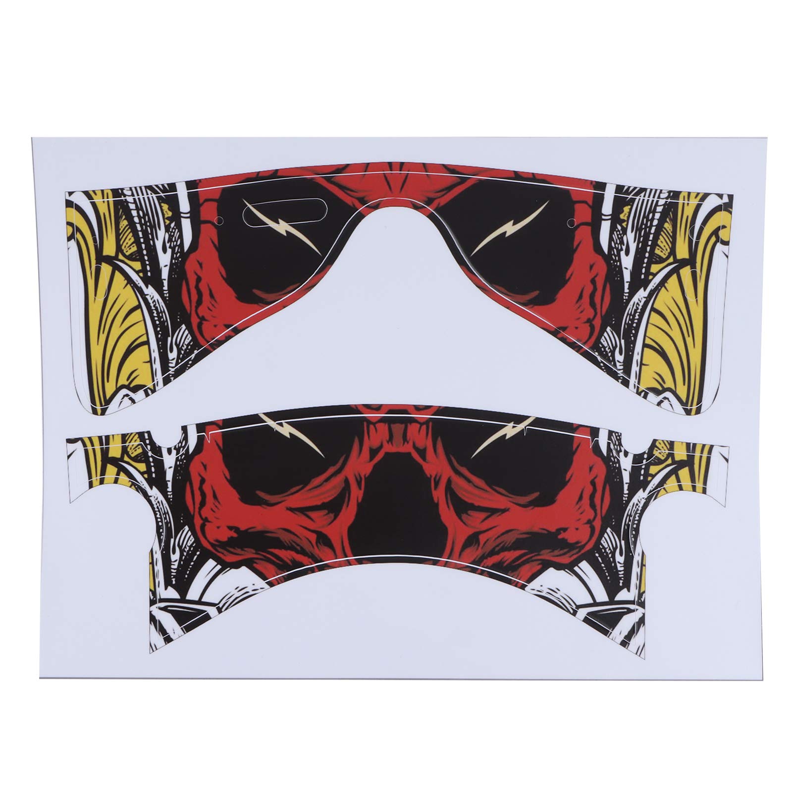 PVC VR Glasses Controller Headset Protective Stickers Skin Cover Shell Set for Oculus 2(red)