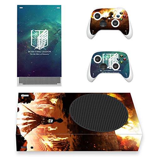 Titan Battle Series Anime Movie Game Console Series S Console and Controller Skin Set, Skin Wrap Decal Kit