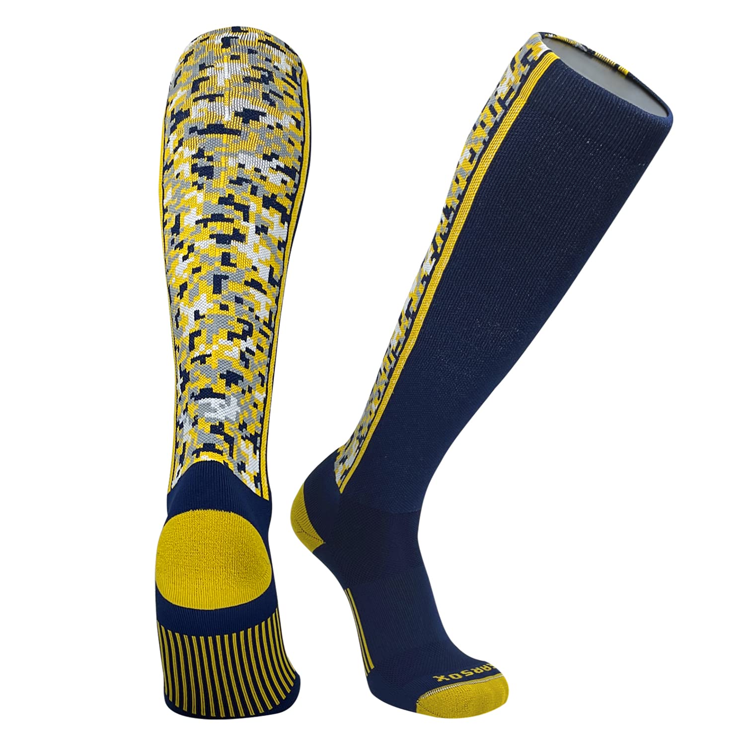 PEARSOX Pearsox Digital Camo Navy Gold Knee High Long Baseball Football Socks (XL),X-Large(PDCO-NGSW-XL)