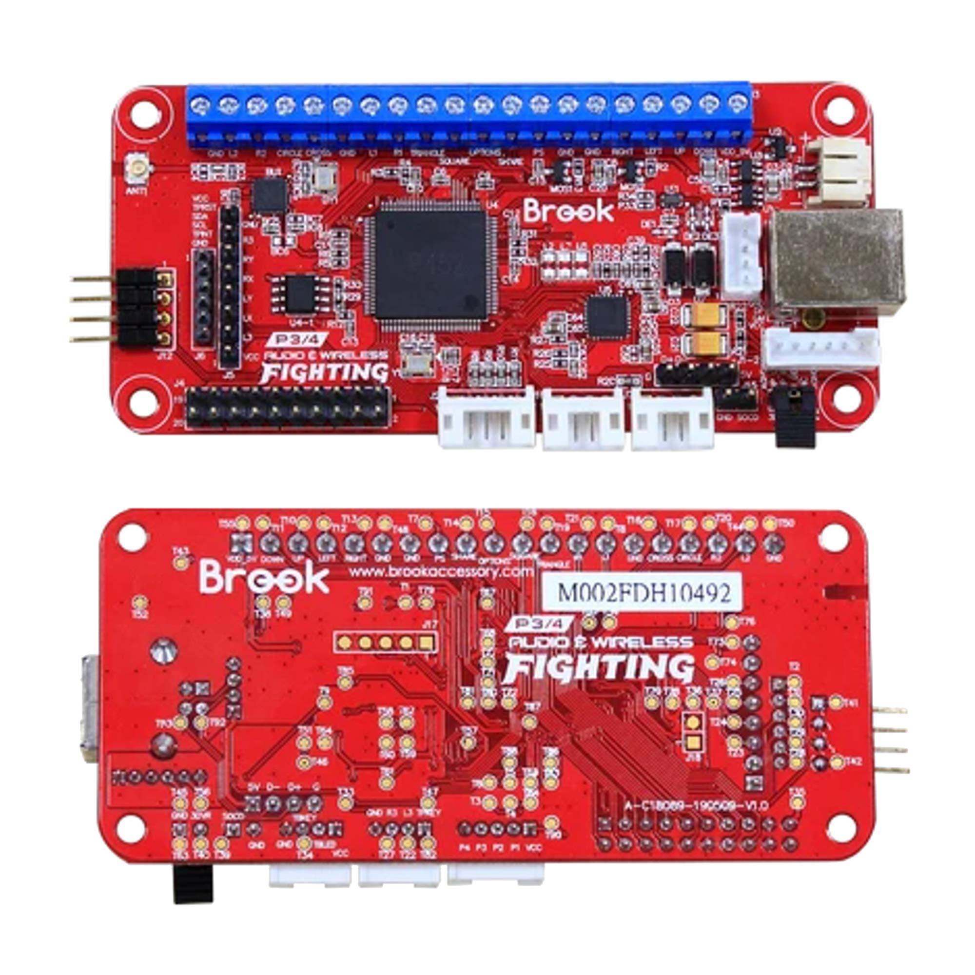 Mcbazel Brook Wireless Fighting Board for PS3/PS4/PS5/N-Switch/PC Support Two Analog Sticks/Turbo Function/Tournament Mode/Touchpad (PS4)