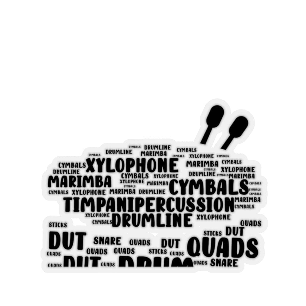 Teegarb Letter Blanket Sticker Decal Humorous Percussionist Instrumentalist Drummists Lover Pun Novelty Bassist Stickers for Laptop Car 4" Γ 4" / White