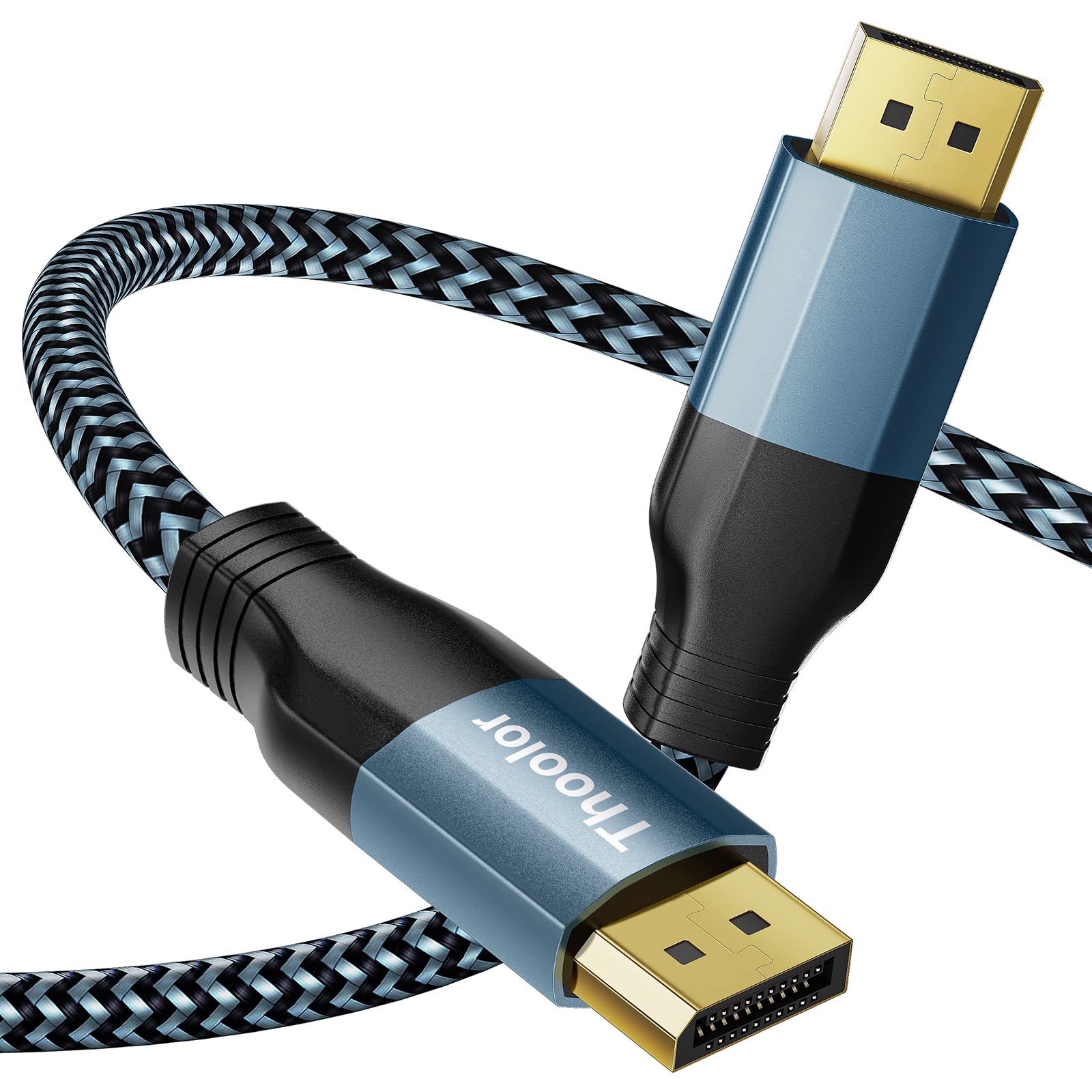 Thoolor DisplayPort Cable 4K DP Cable 6FT High Speed Display Port Cable (4K@60Hz, 2K@165Hz/144Hz), Display Cable for Gaming Monitor, Graphics Card, TV, PC, Laptop and More