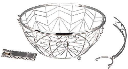 ROSYLINE Fruit Basket Banana holder, Elegant Fruit Bowl with Banana Tree Hanger (Chrome Finish)