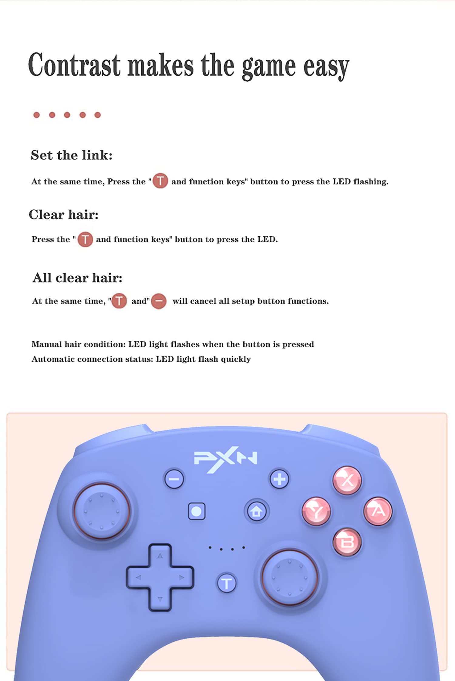 PXN 9607X Wireless Switch Controller,Pro Controller Gamepad Joystick Support NFC/Amibo/Turbo Screenshot Gyrox Axis and Dual Vibratio,Switch for N-Switch/Lite/OLED (blue)