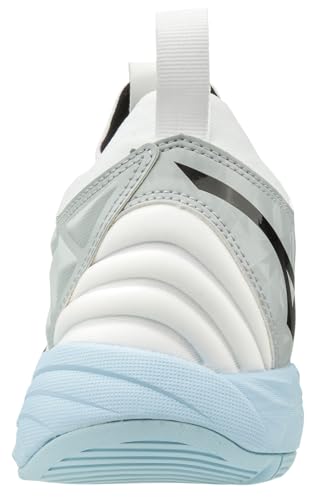 Mizuno Women's Wave Momentum Volleyball Shoe, white-blue, 10.5 B US